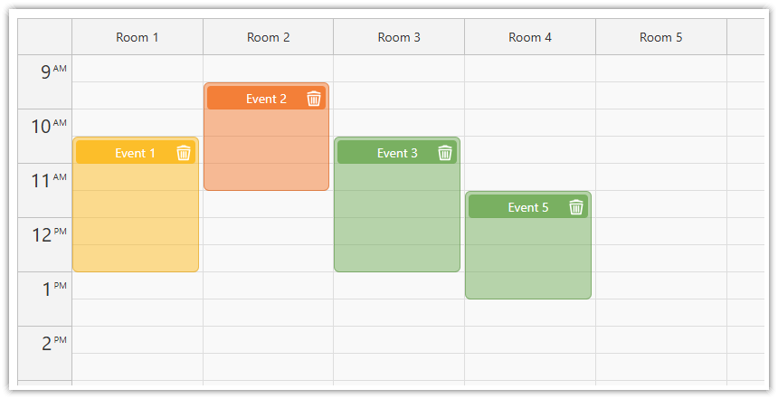 React Resource Calendar with Editable Columns (Open-Source) | DayPilot Code