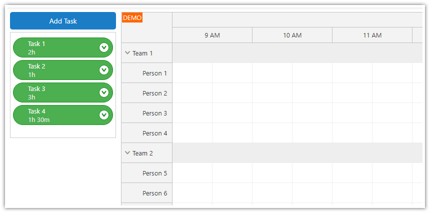 React Work Order Planning System (PHP/MySQL) | DayPilot Code