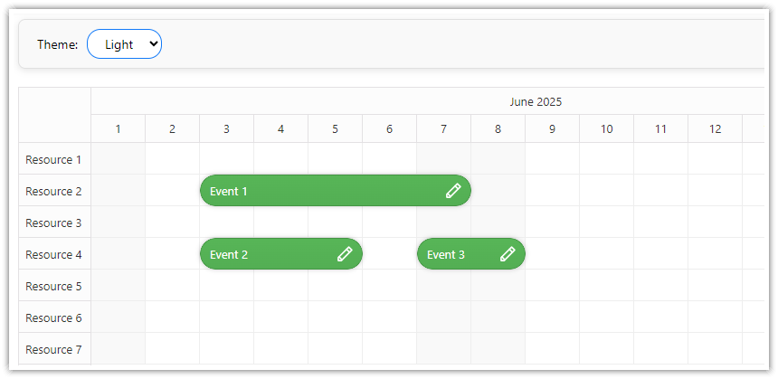 React Scheduler with Horizontal Timeline (Open-Source) | DayPilot Code React Scheduler with Horizontal Timeline (Open-Source) | DayPilot Code