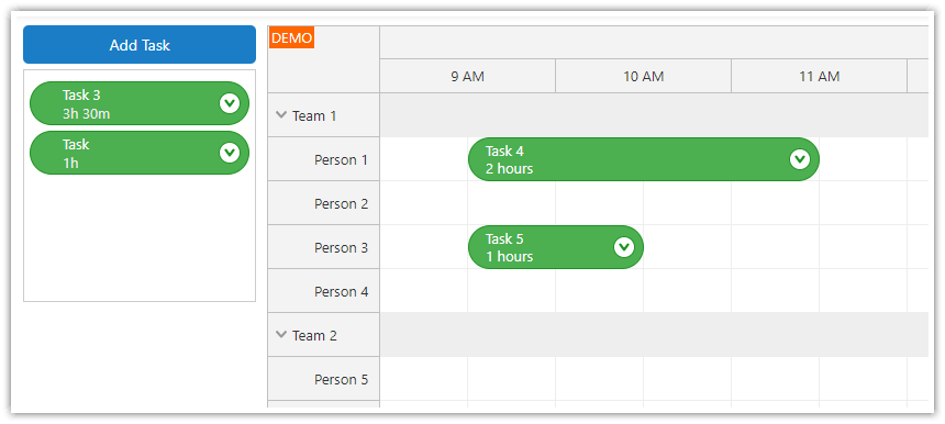 React Work Order Planning System (PHP/MySQL) | DayPilot Code