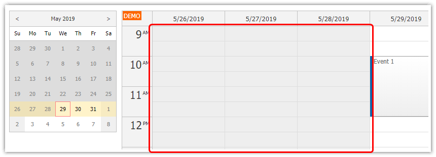 JavaScript Calendar: Blocking Selected Dates | DayPilot Code